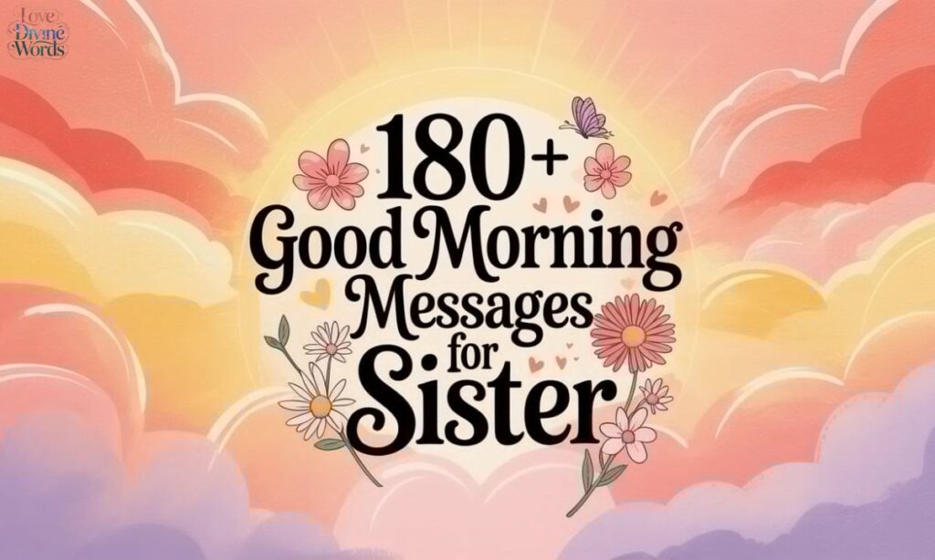 180+ Good Morning Messages for Sister to Make Her Feel Loved ...
